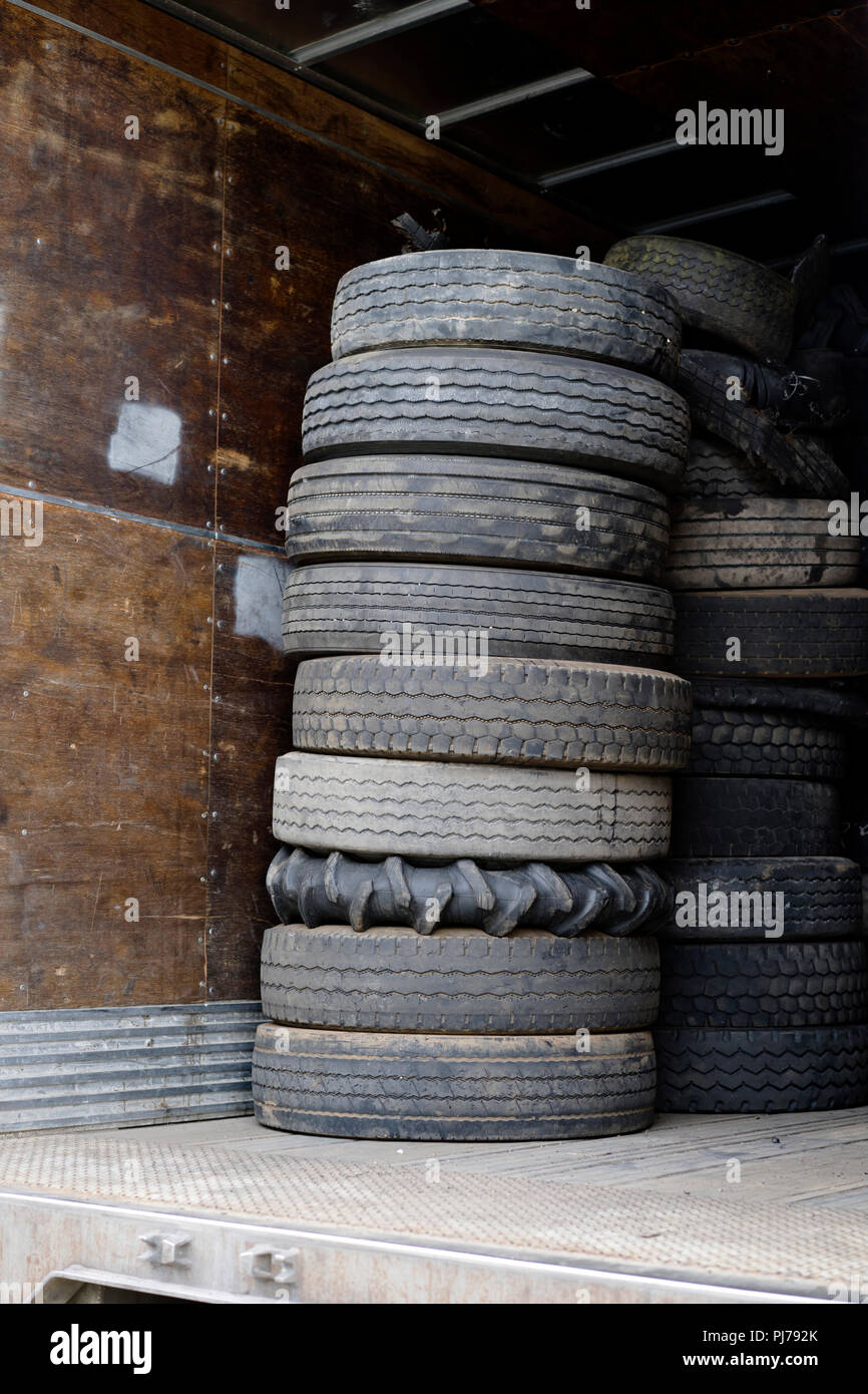 The tires, rims or other parts of big rig semi trucks are given great ...