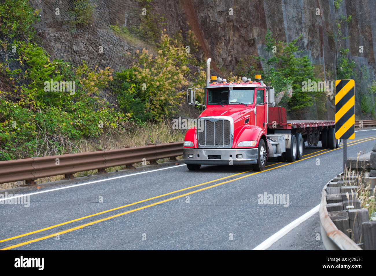 Powerful professional big rig semi trucks day cab tractors with hood ...