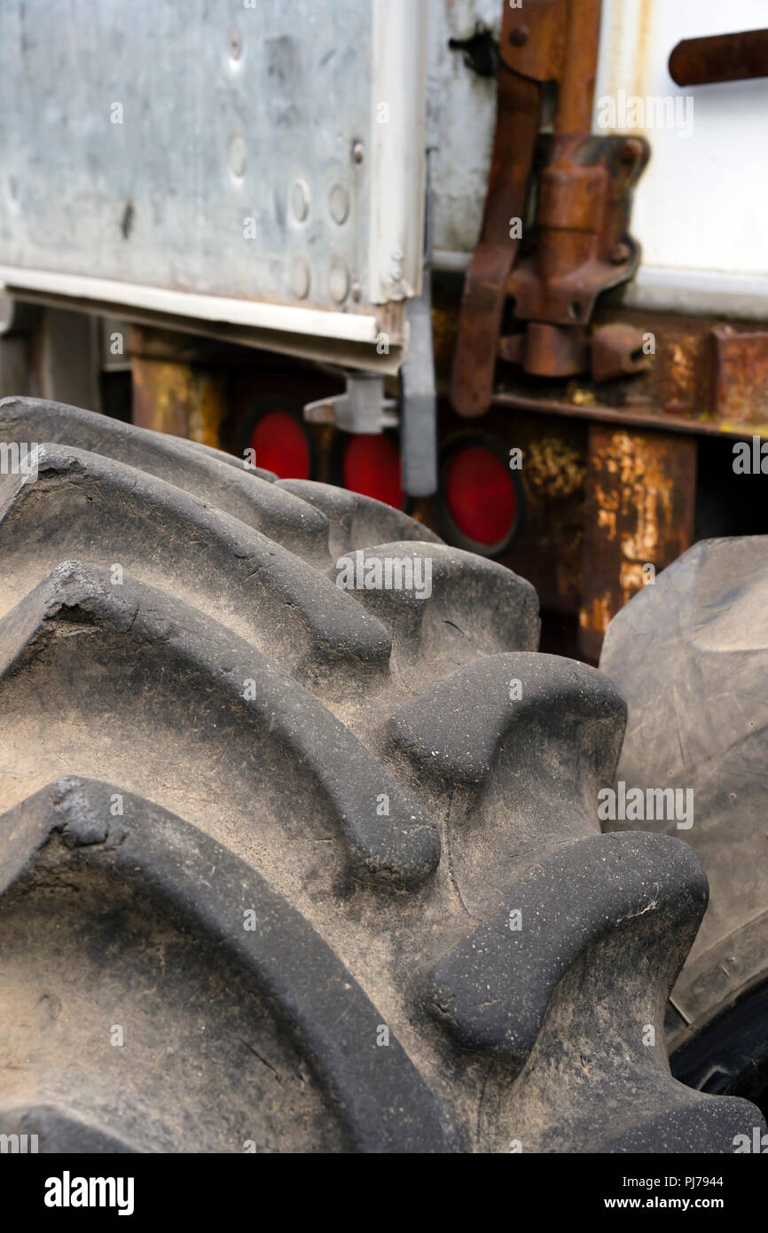 The tires, rims or other parts of big rig semi trucks are given great ...