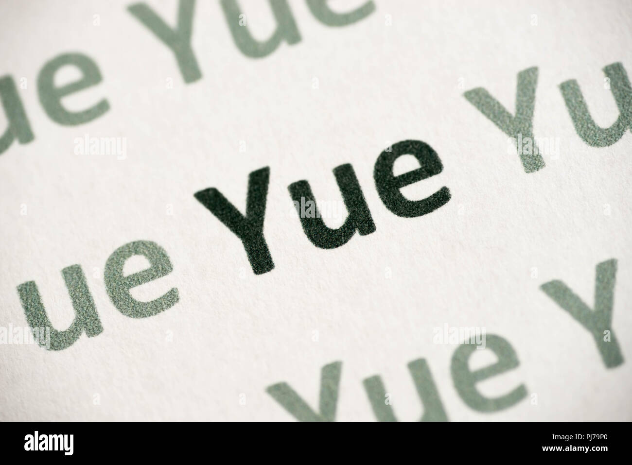 Yue letter hi-res stock photography and images - Alamy
