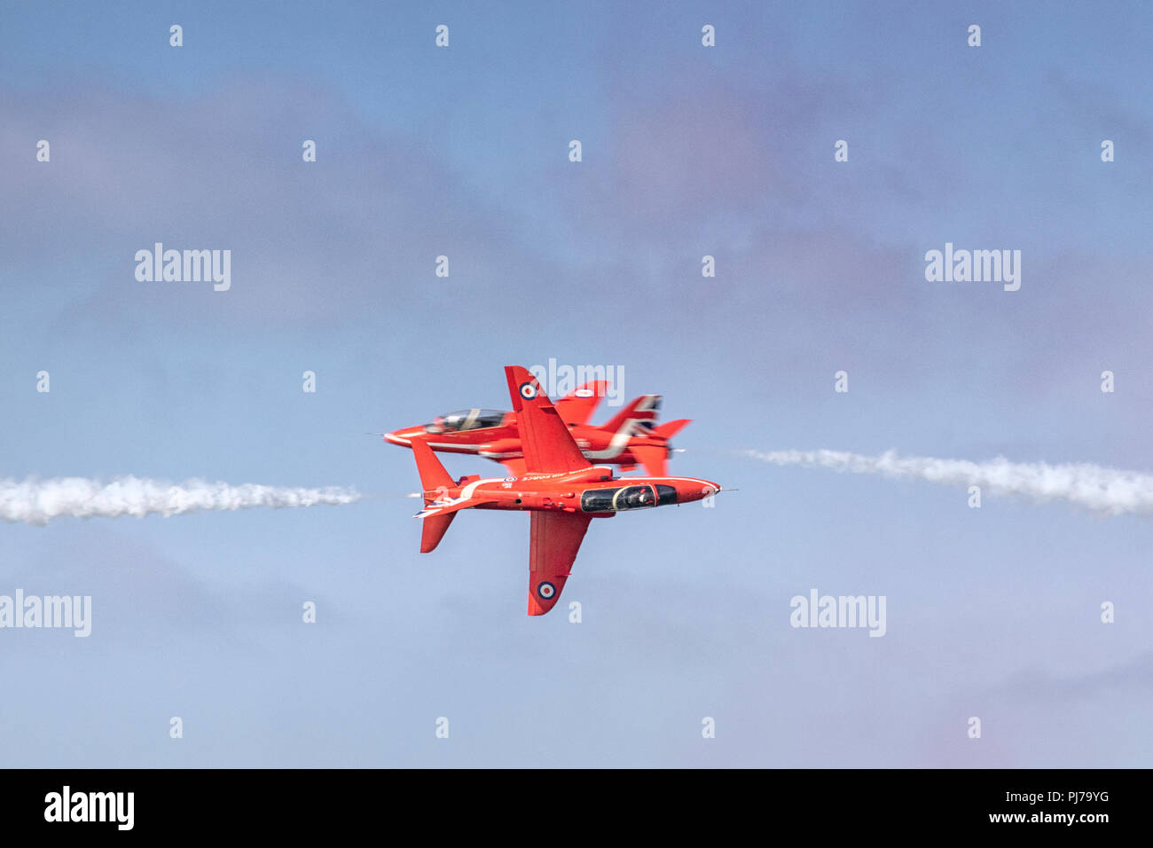 RAF Red Arrows 2018 display at Cromer, Norfolk Stock Photo - Alamy