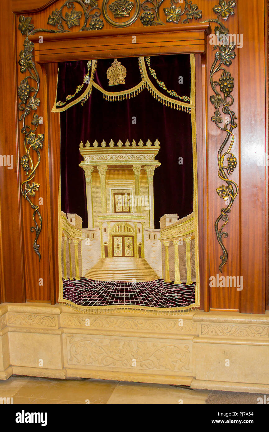10 May 2018 The underground Jewish prayer room with its ornate oak ...