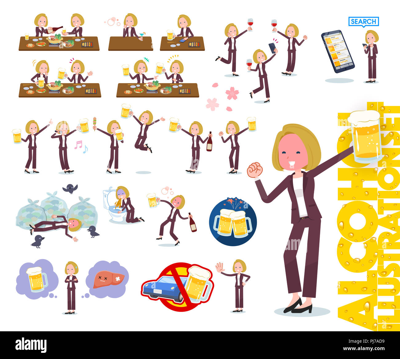 Drunk women office party hi-res stock photography and images - Alamy