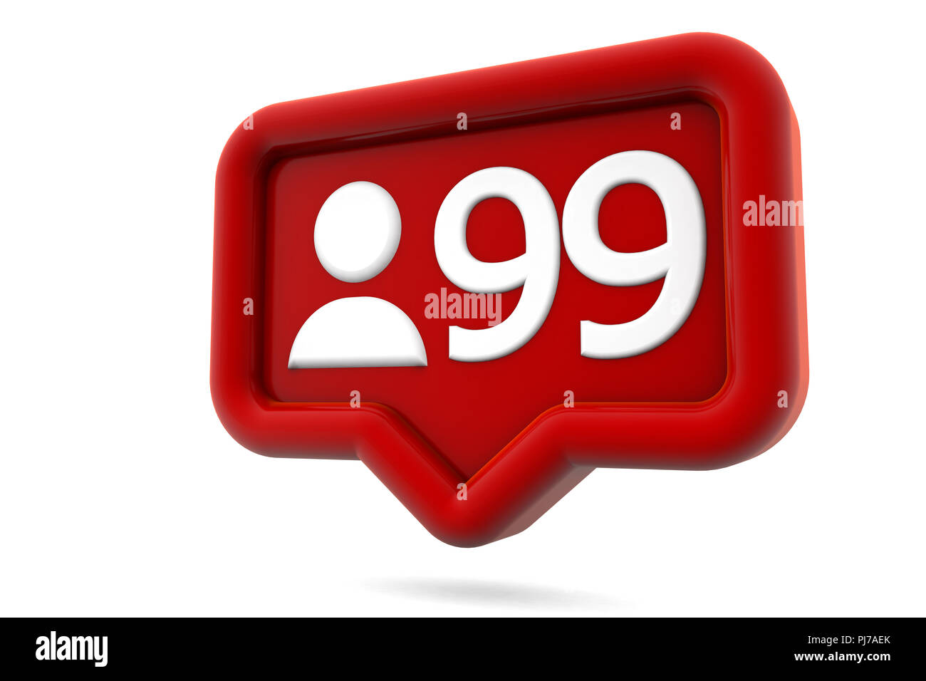 followers counter icon 3d rendering isolated Stock Photo - Alamy