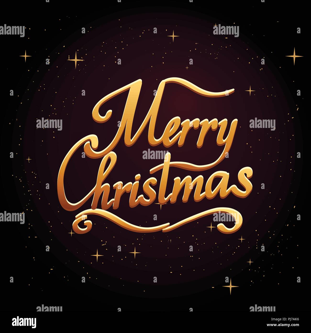 Merry christmas text vector on white background. Lettering for ...