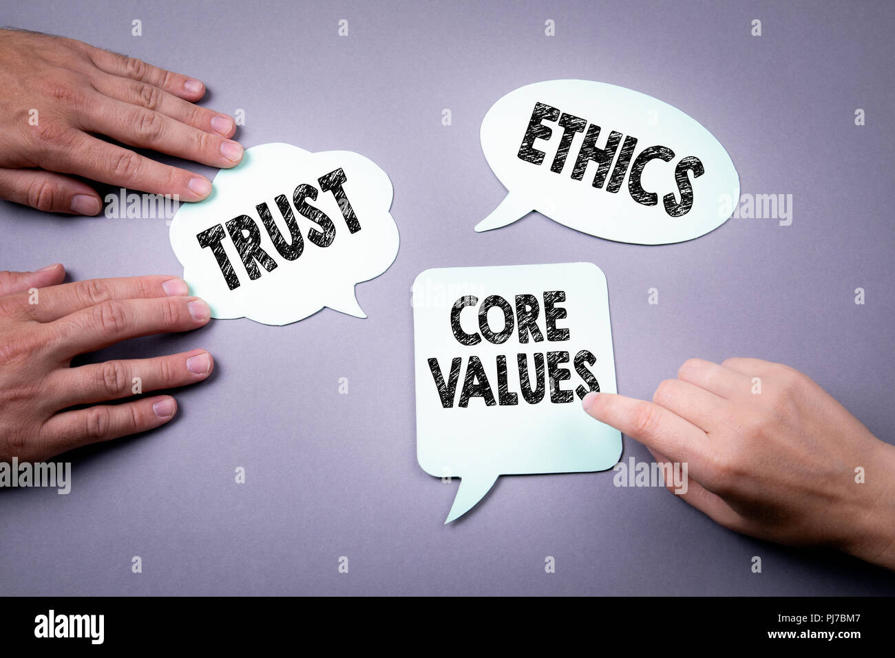 core values, trust and ethics concept Stock Photo - Alamy