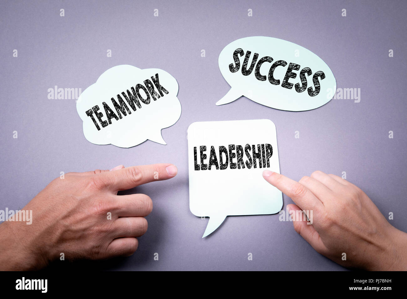 leadership, teamwork and success concept Stock Photo - Alamy