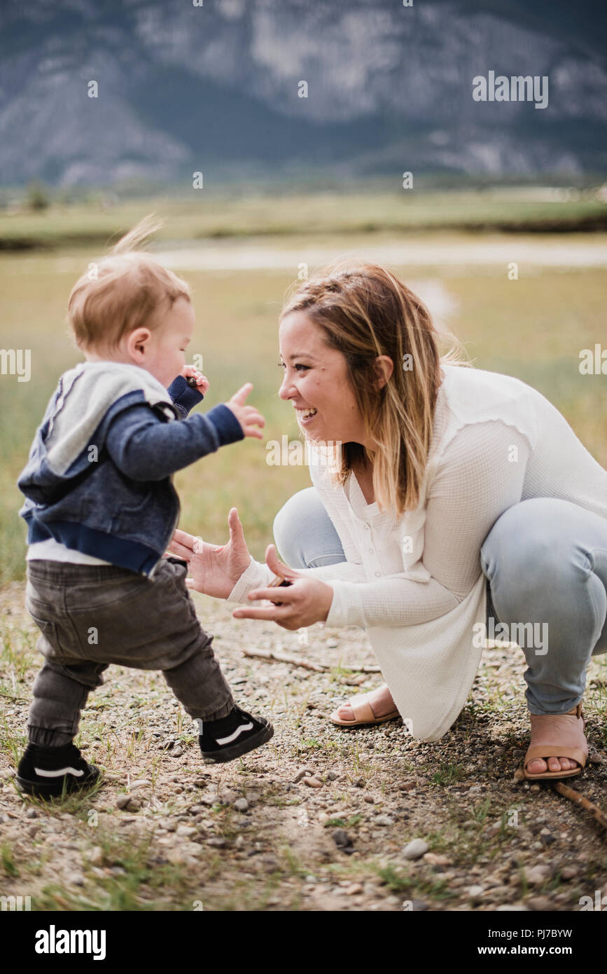 Affectionate mother and baby son Stock Photo - Alamy