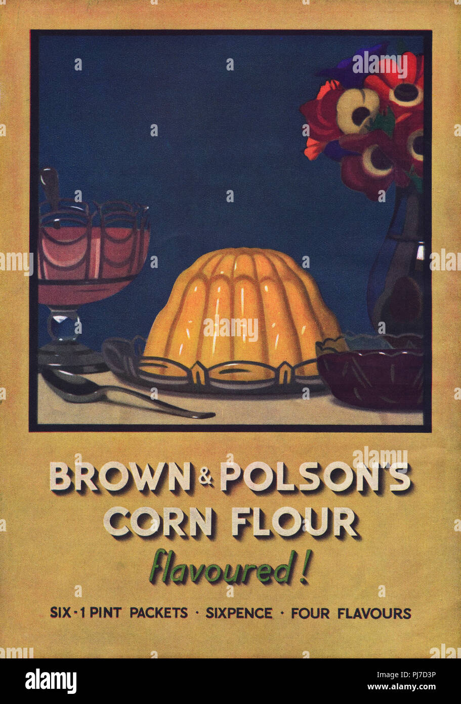 1930s old vintage original advert advertising Brown & Polson's ...