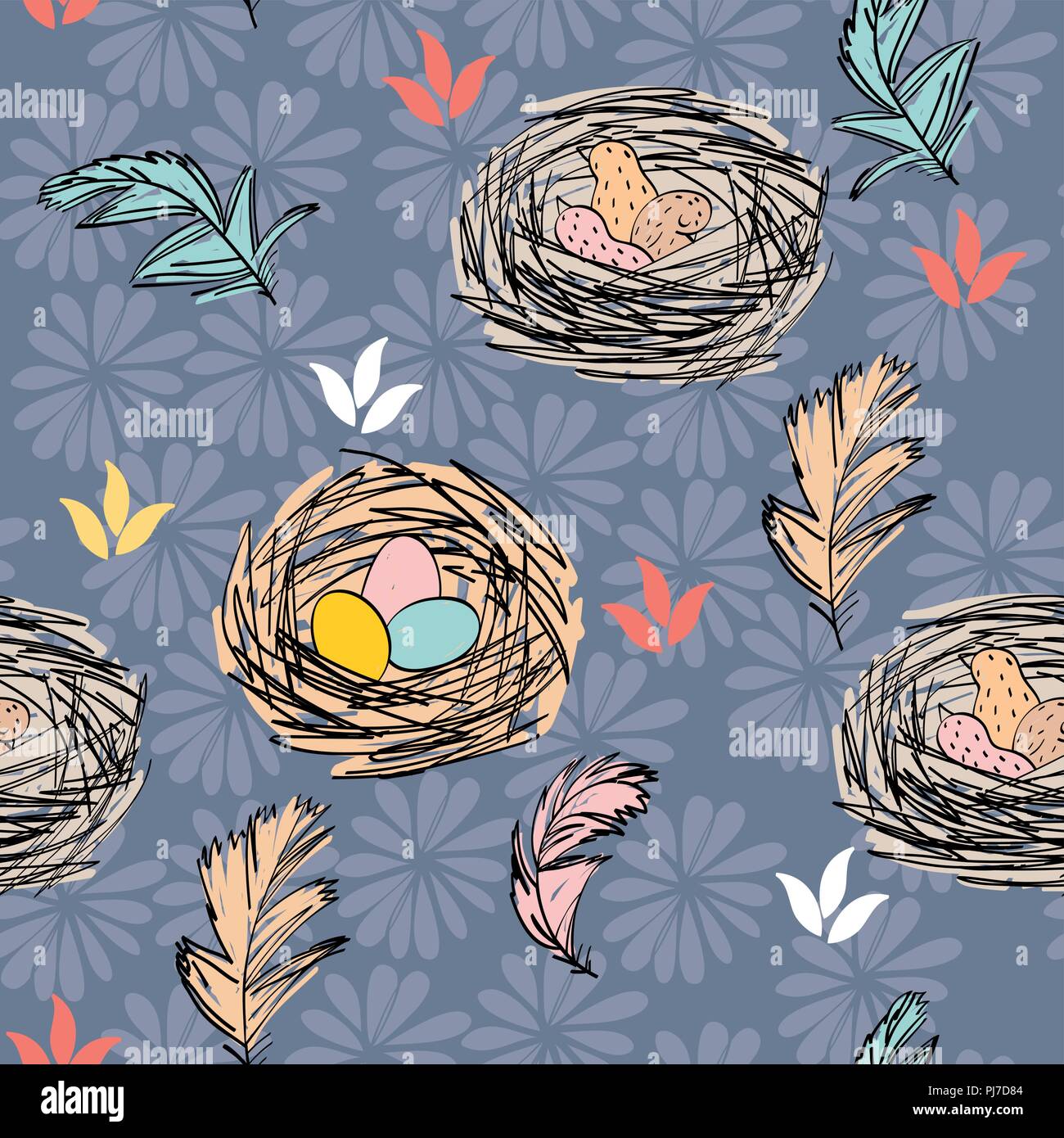 Nest Drawing Stock Vector Images - Alamy