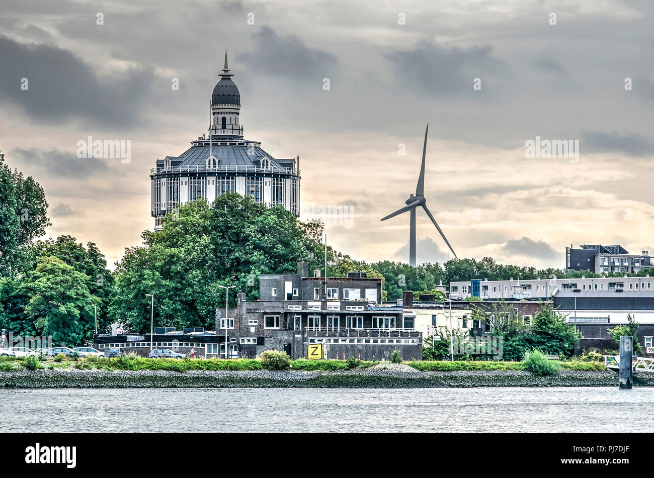 Rotterdam, The Netherlands, August 13, 2018: the old water tower at ...