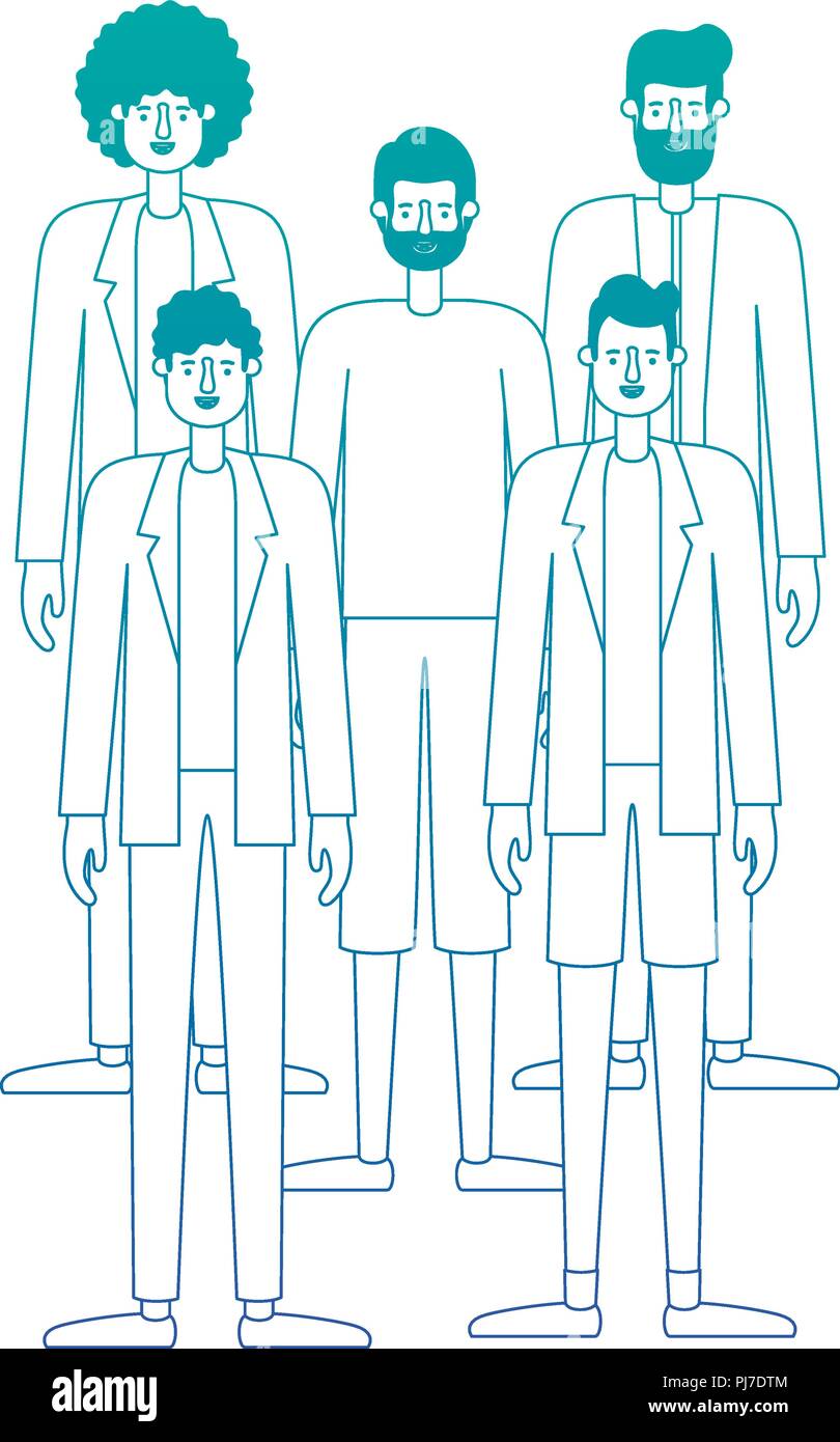 group of men characters Stock Vector Image & Art - Alamy