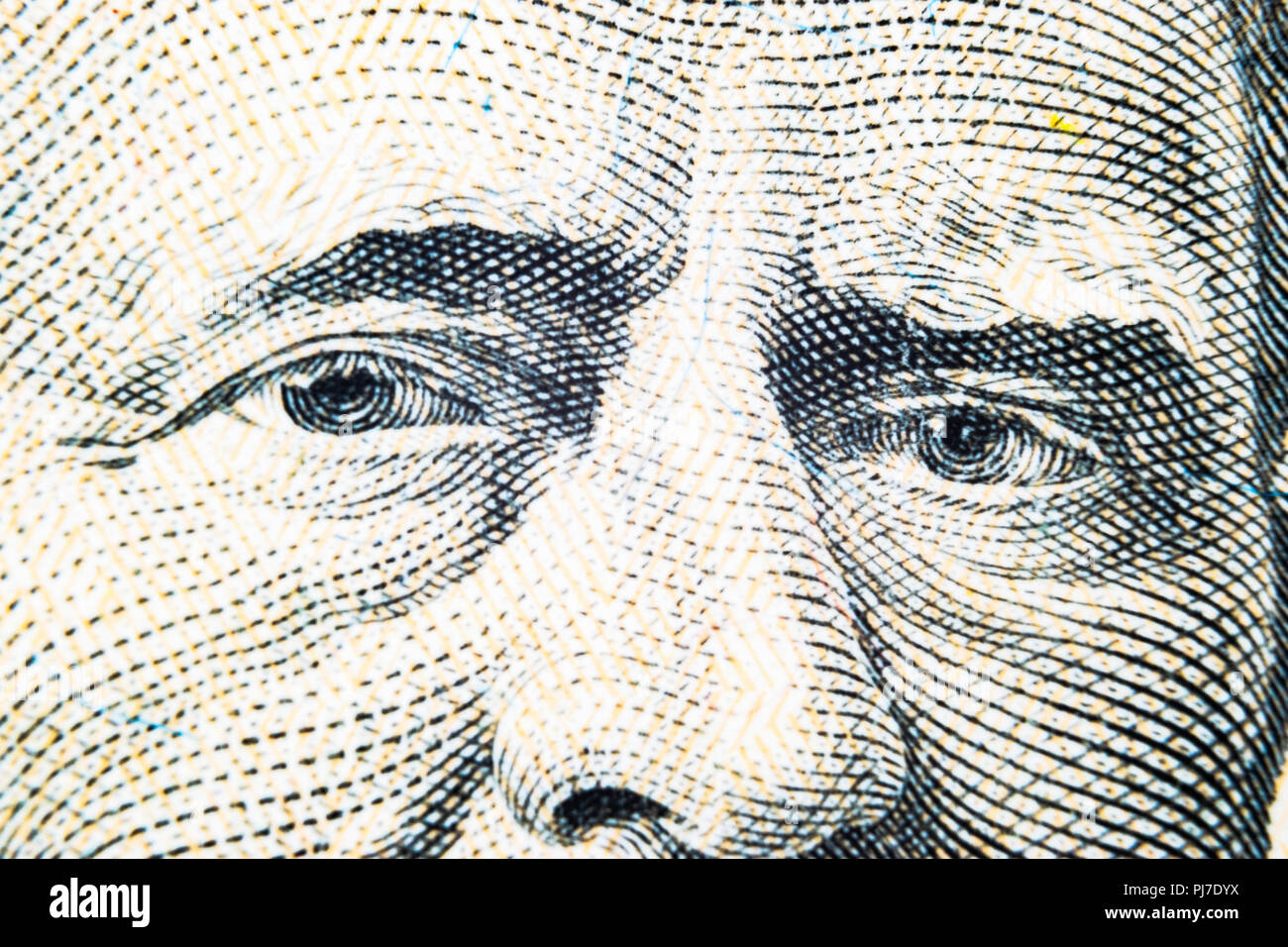 Close up view Portrait of Ulysses S. Grant on the one fifty dollar bill ... Close up view Portrait of Ulysses S. Grant on the one fifty dollar bill ...