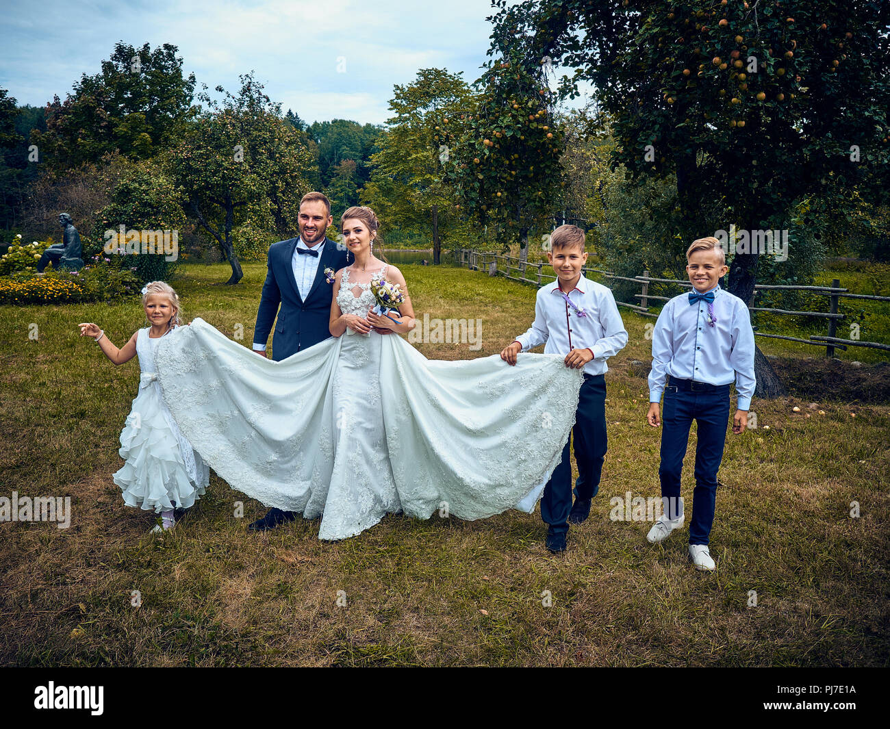 Solemn ceremony of marriage of the newlyweds. Customs and traditions ...
