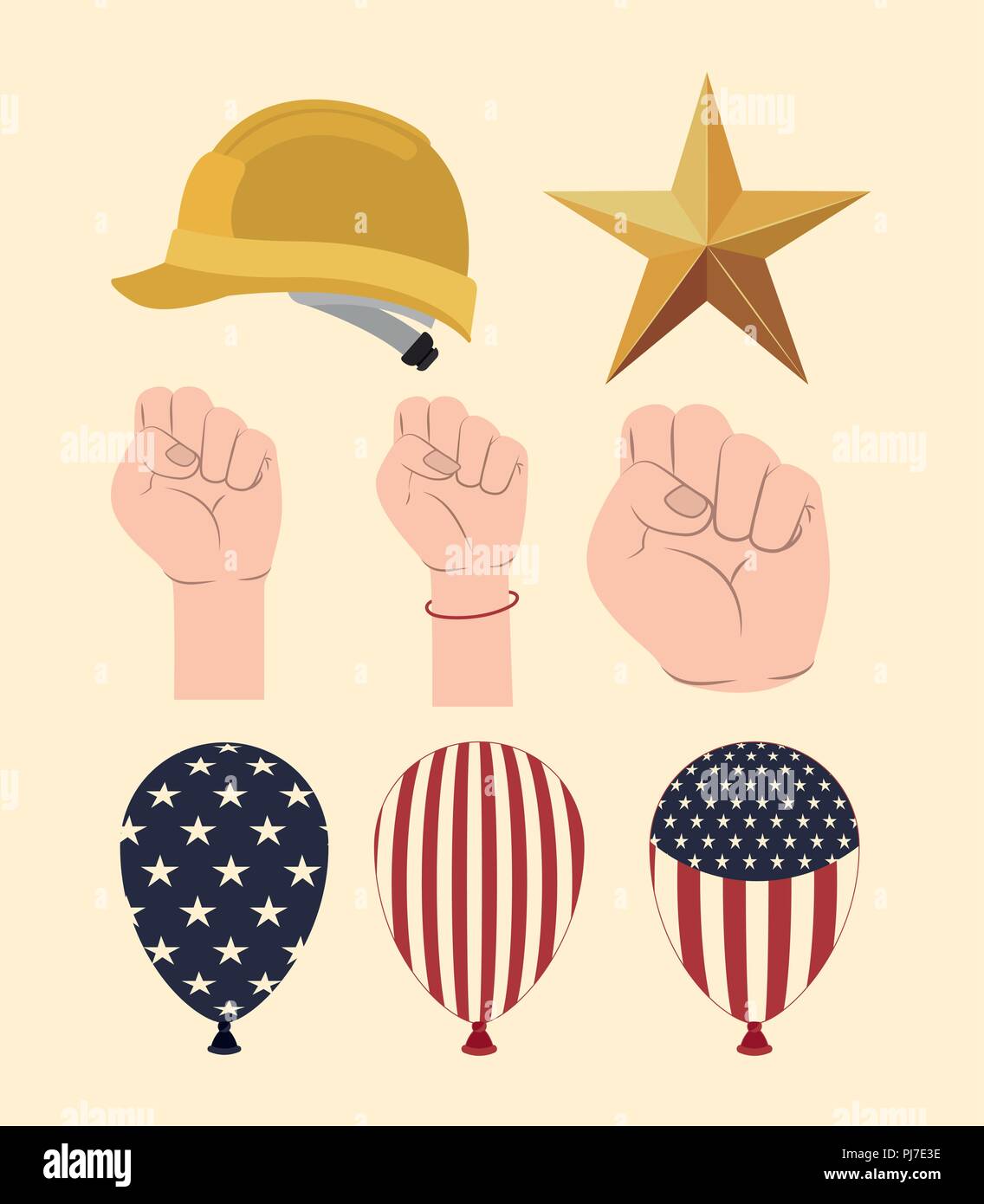 Holiday usa icons set Stock Vector Images - Alamy