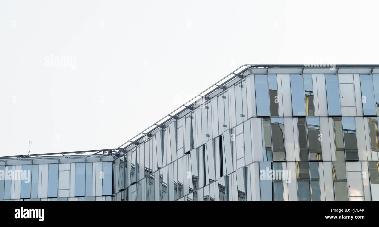 Stunning architectural dynamic shape building with blank space Stock ...