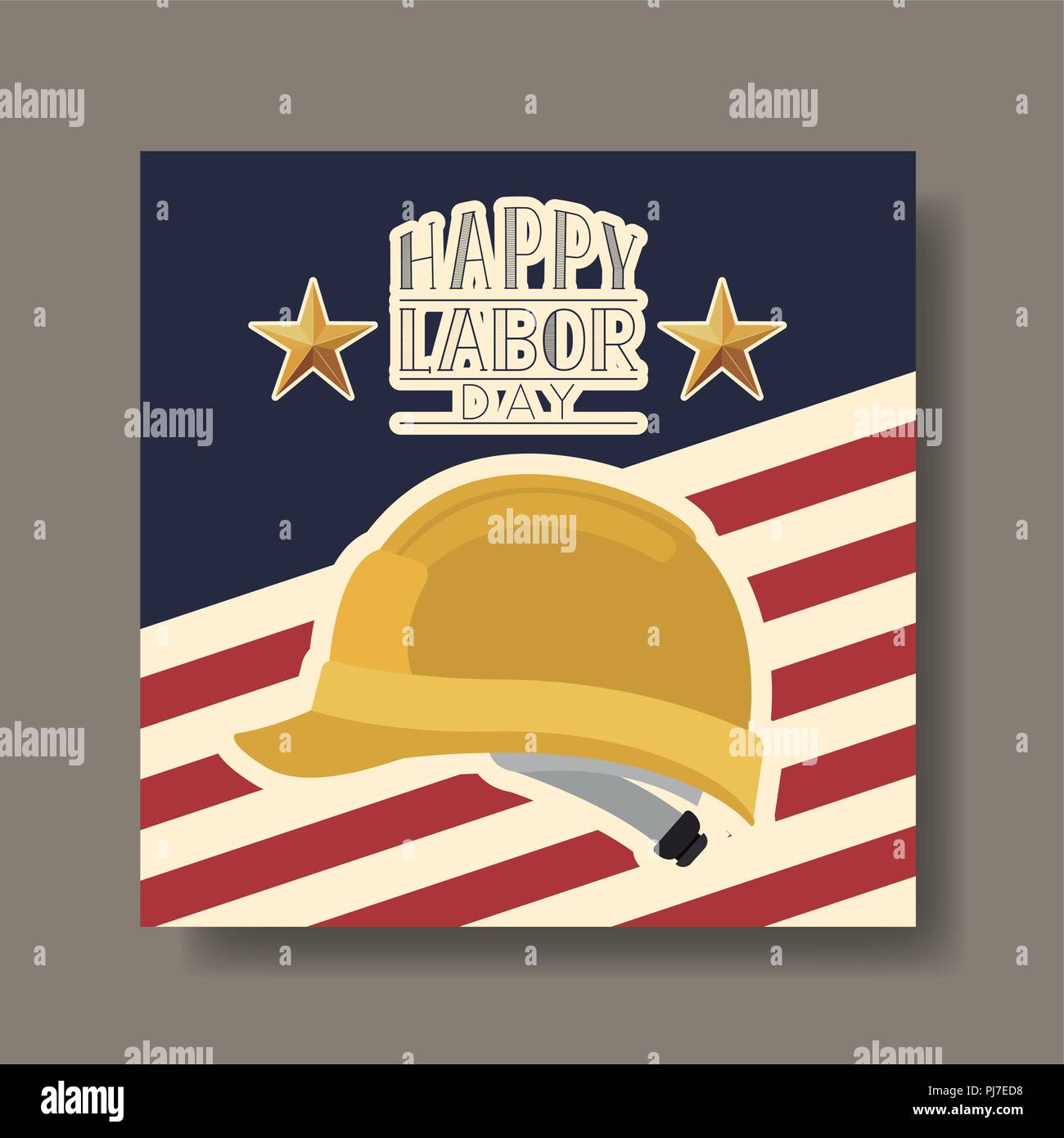happy labor day with helmet and usa flag Stock Vector Image & Art - Alamy