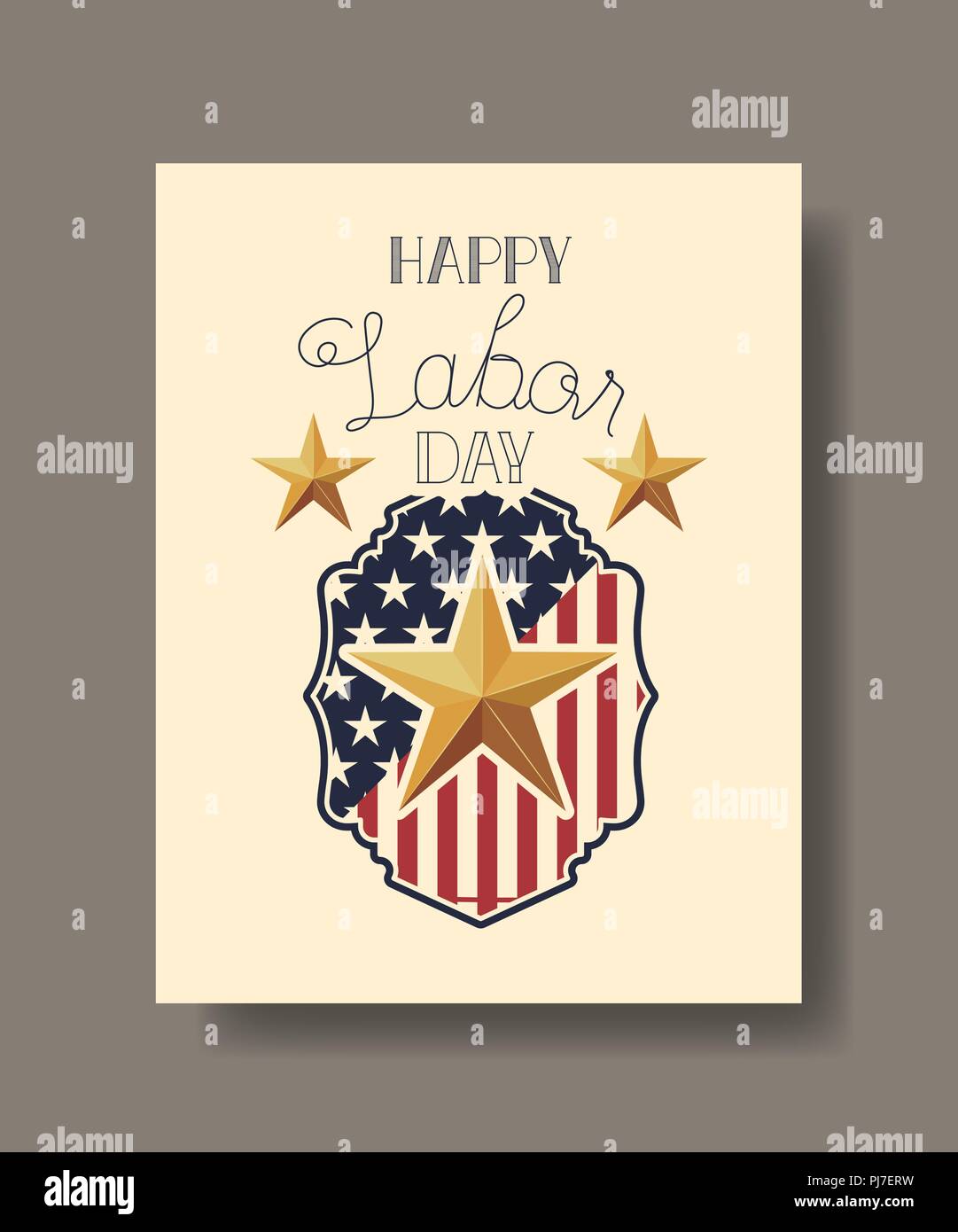 happy labor day with star and usa flag Stock Vector Image & Art - Alamy