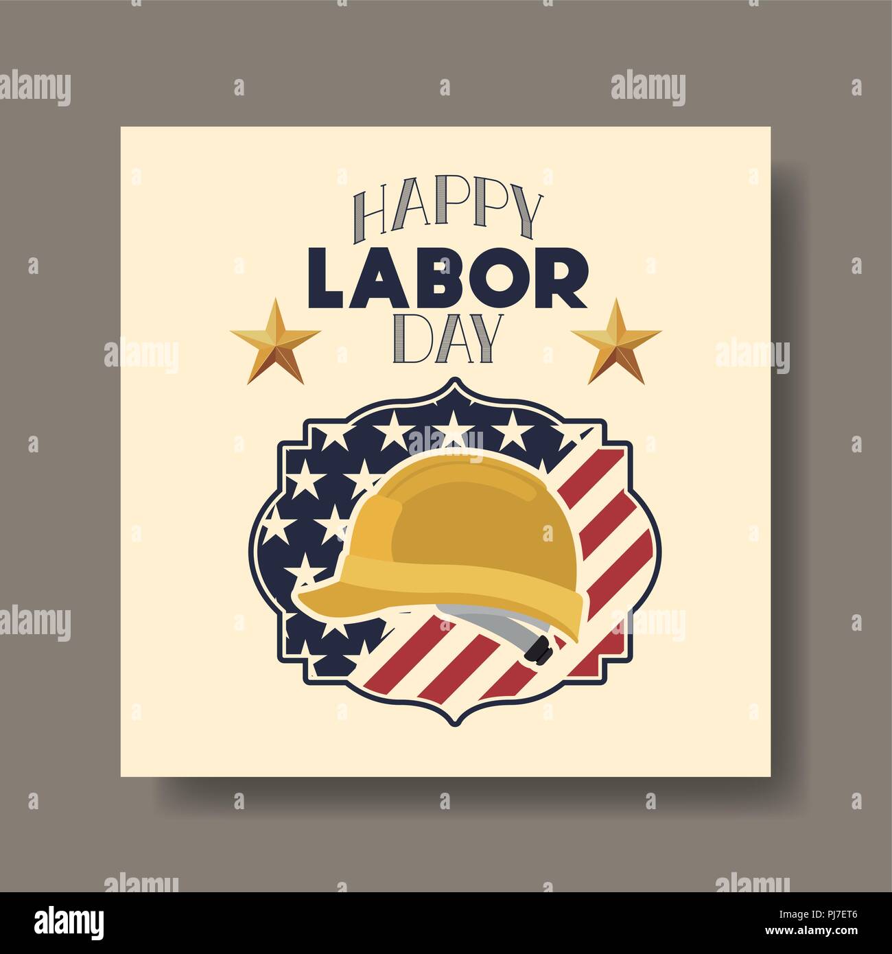 happy labor day with helmet and usa flag Stock Vector Image & Art - Alamy