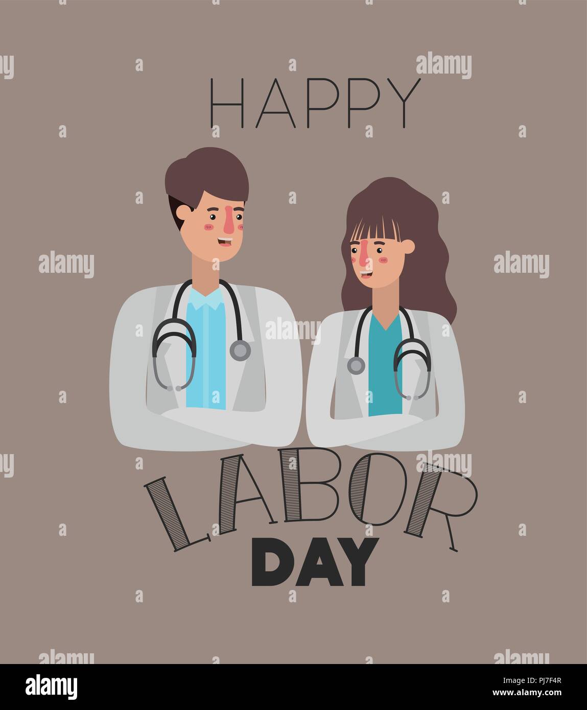 Couple medicine workers uniform hi-res stock photography and images - Alamy