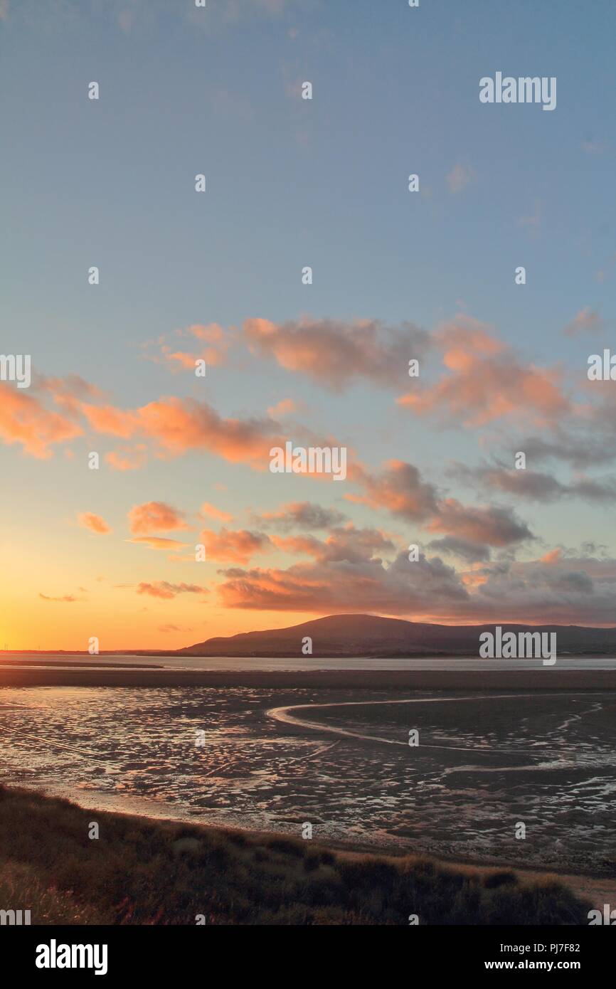 Black Combe viewed across the Duddon Estuary from Roanhead Sandscale ...