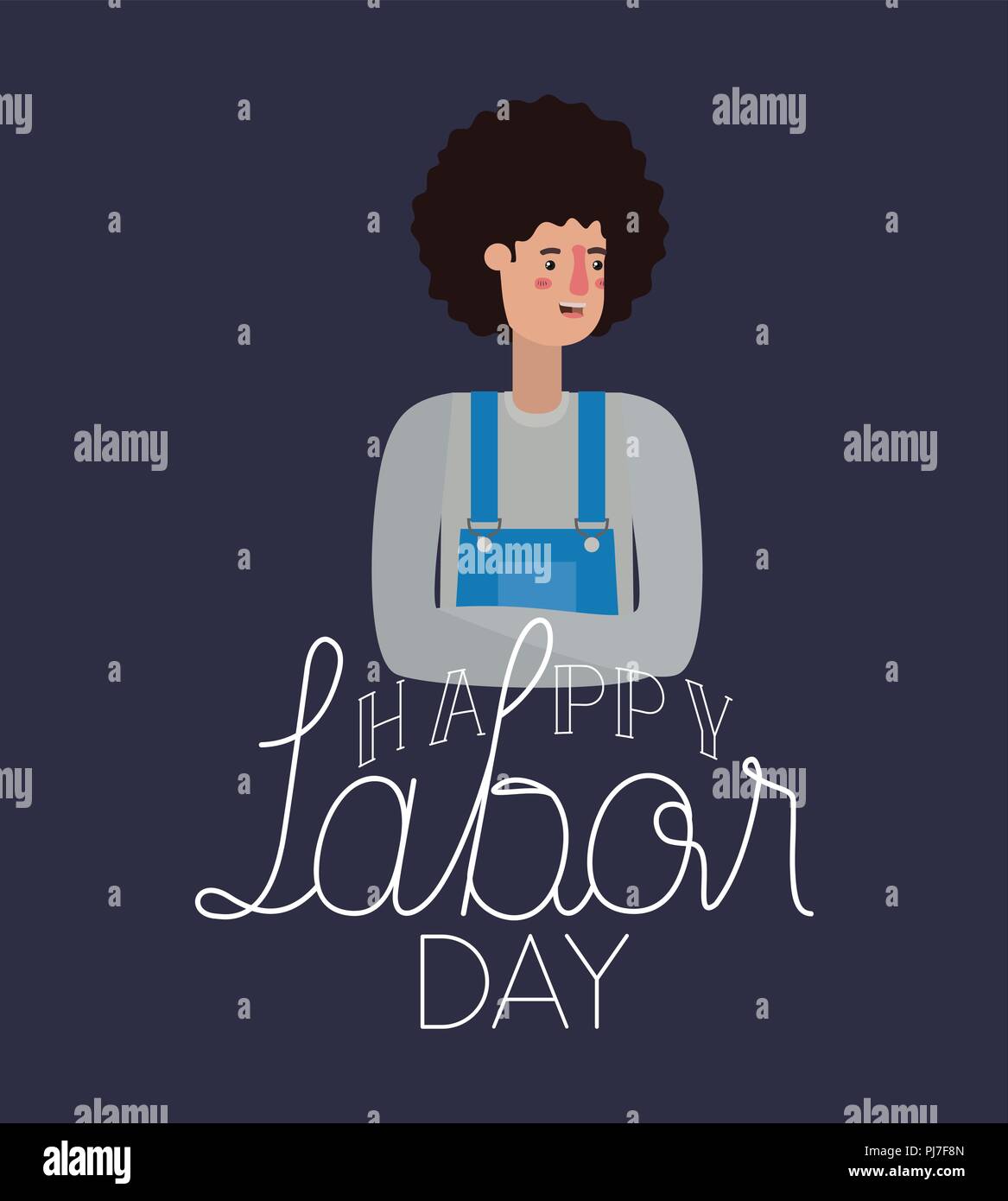 happy labor day card with mechanic Stock Vector Image & Art - Alamy