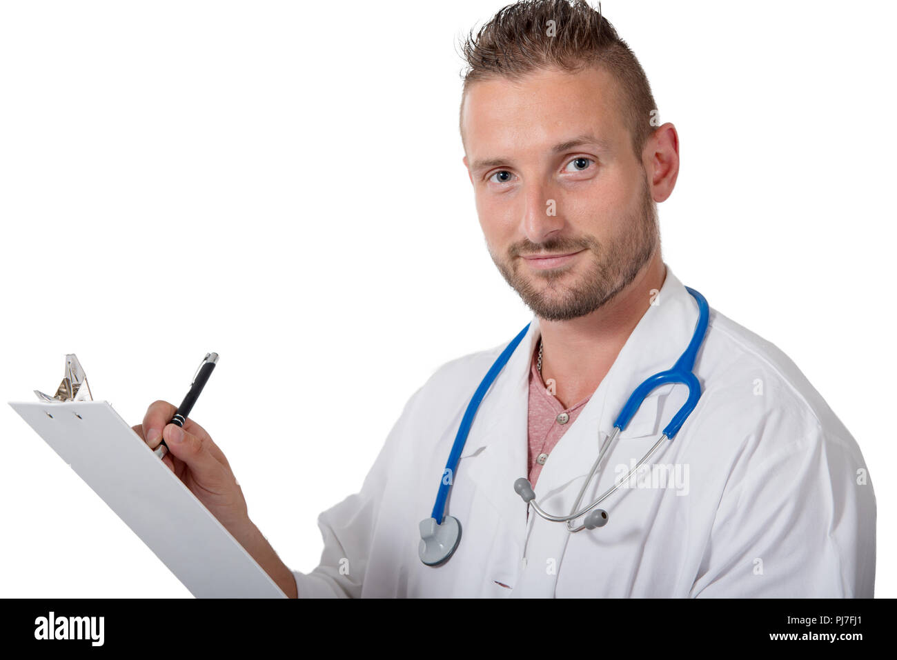 Doctor holding writing pad notepad hi-res stock photography and images ...