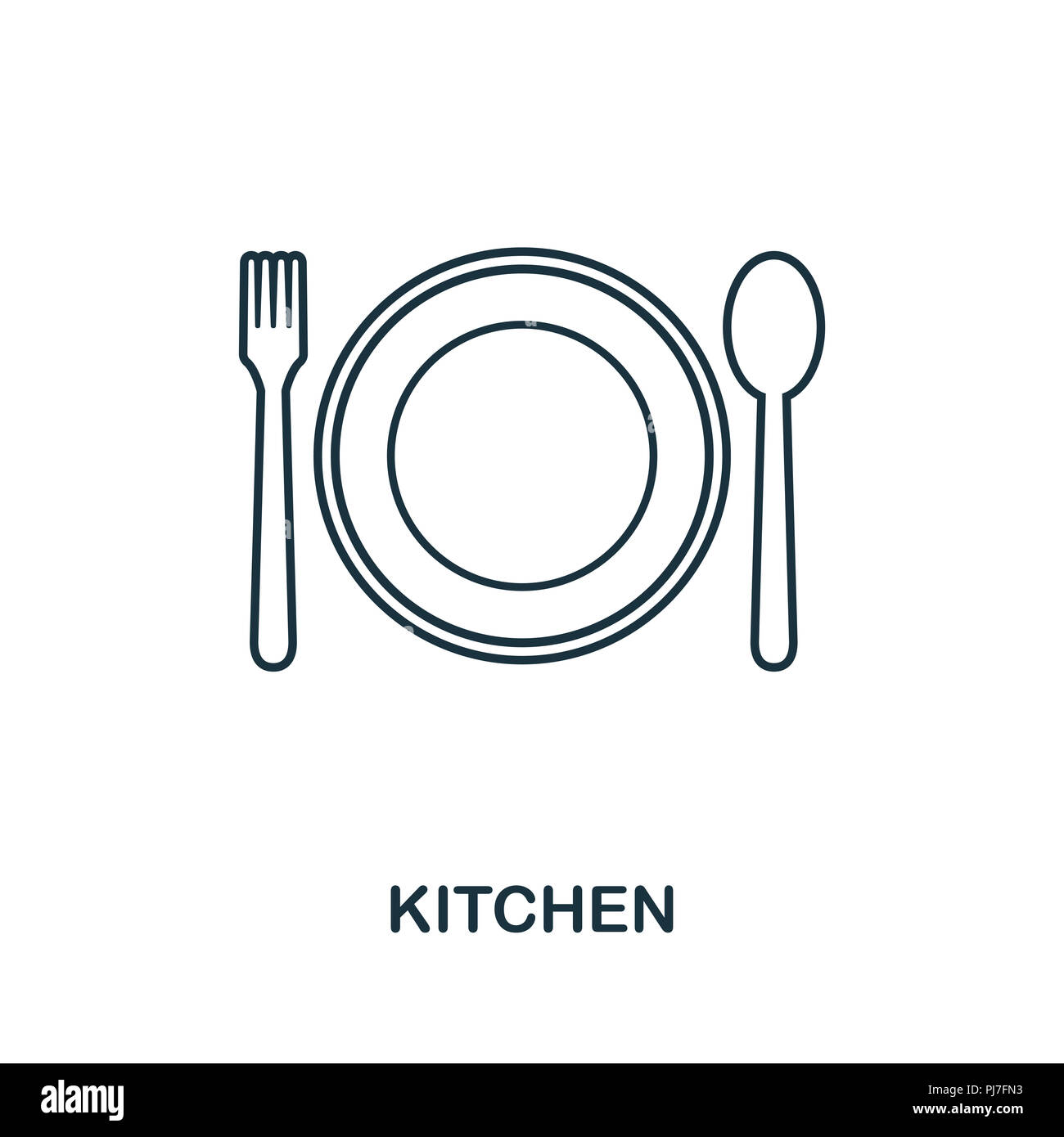 Kitchen cooking icons set outline hi-res stock photography and images ...