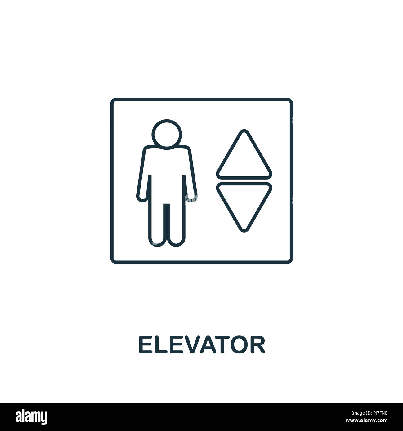 Elevator icon. Simple element illustration. Elevator outline icon ...