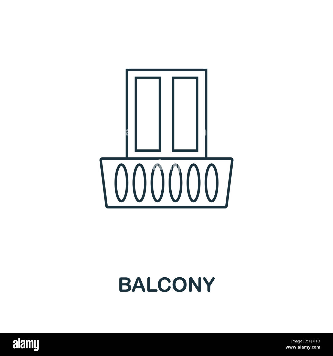 Balcony icon. Simple element illustration. Balcony outline icon design ...