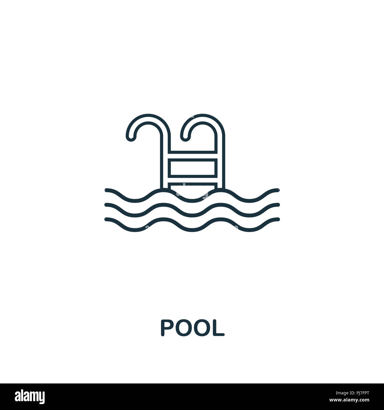 Pool icon. Simple element illustration. Pool outline icon design from ...