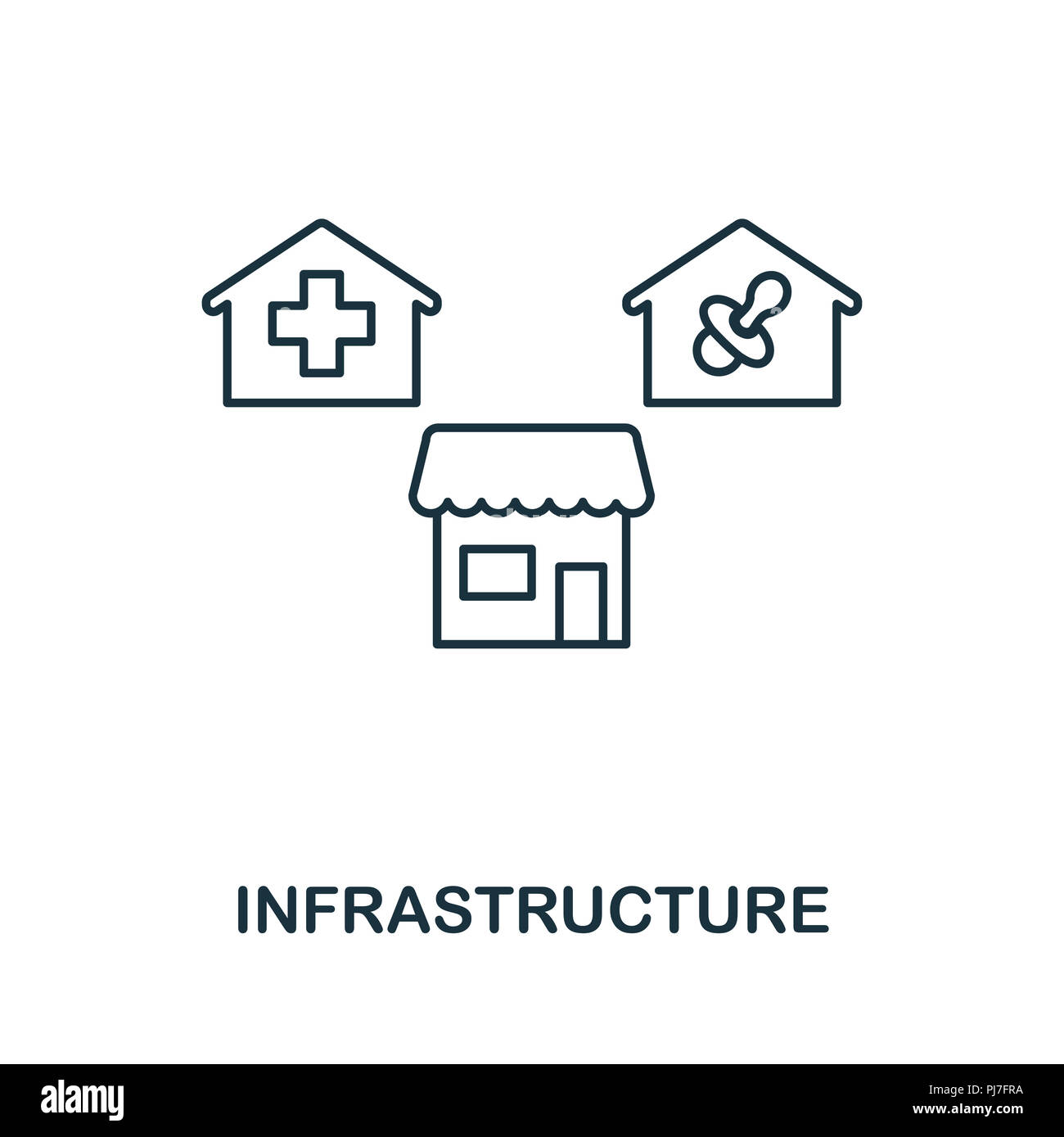 Infrastructure icon. Simple element illustration. Infrastructure ...