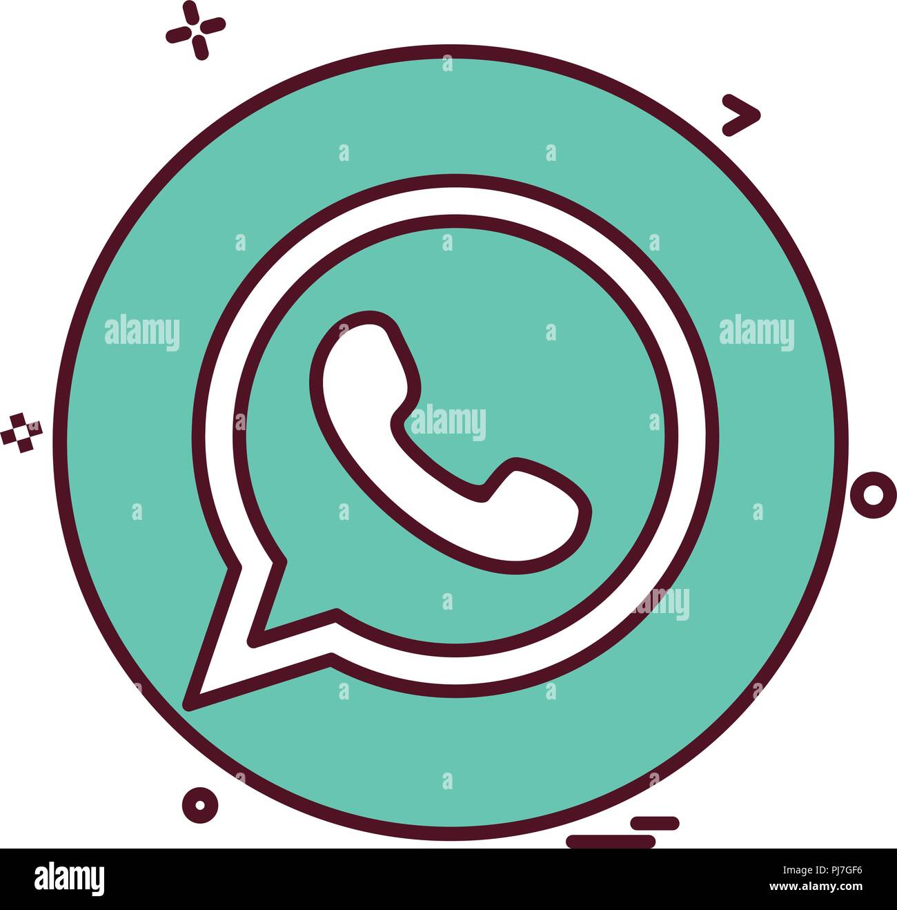 media network social whatsapp icon vector design Stock Vector Image ...