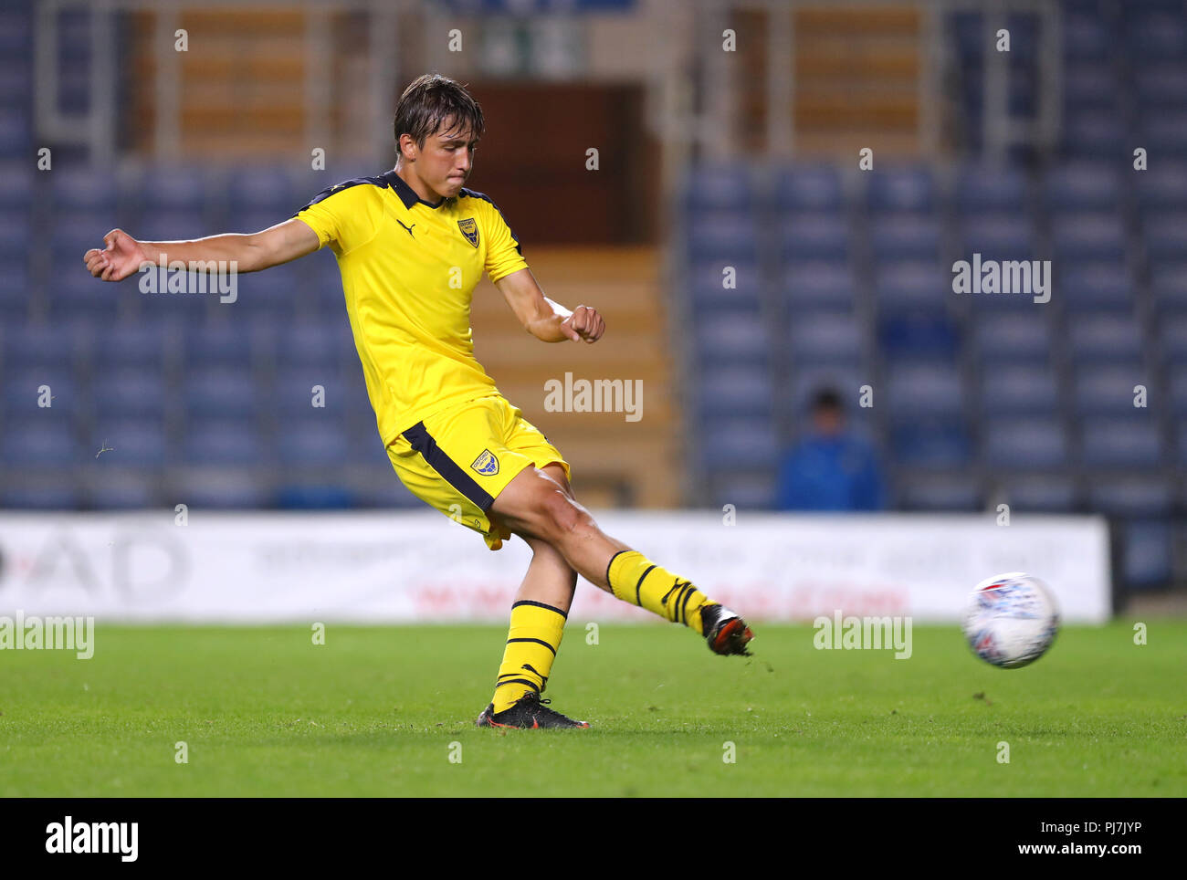 During checkatrade trophy match kassam stadium hi-res stock photography ...