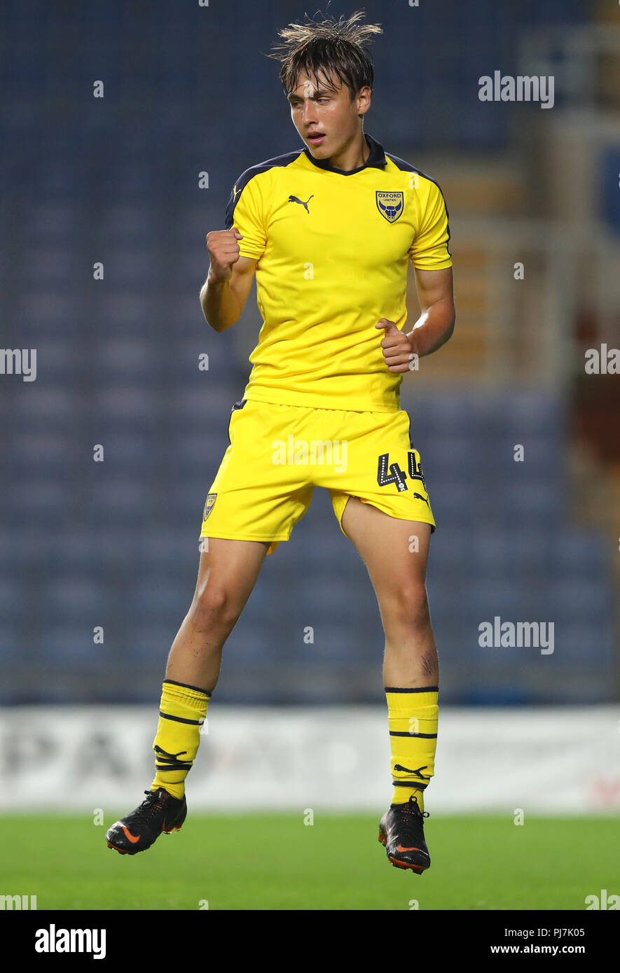 During checkatrade trophy match kassam stadium hi-res stock photography ...