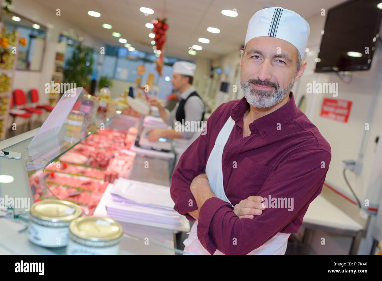 Butcher posing hi-res stock photography and images - Alamy