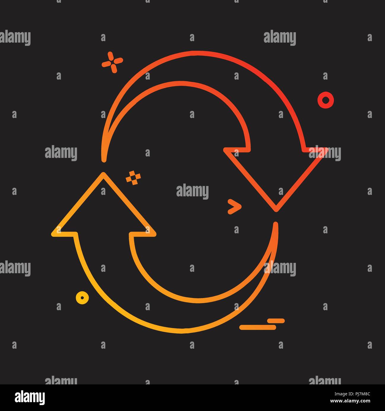 Arrows icon design vector Stock Vector Image & Art - Alamy