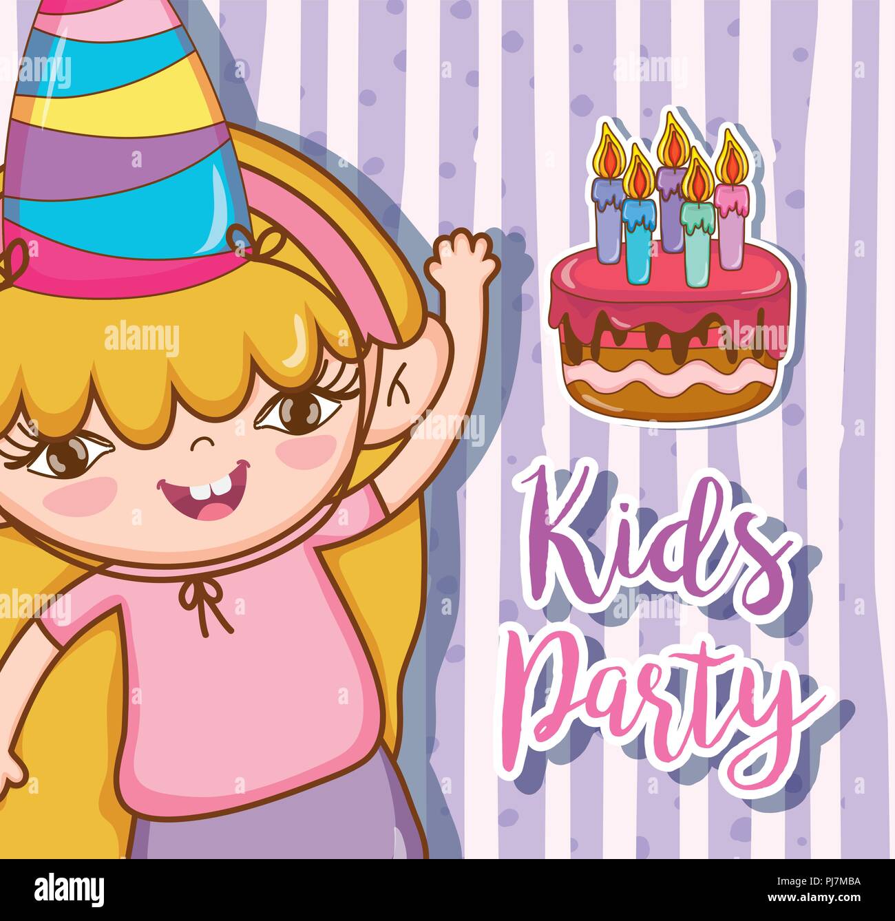 Kids party cartoons Stock Vector Image & Art - Alamy