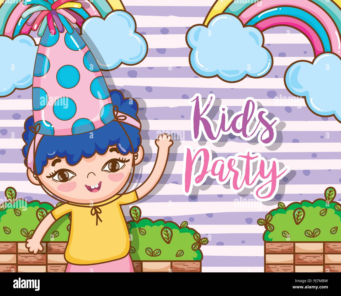 Kids party cartoons Stock Vector Image & Art - Alamy