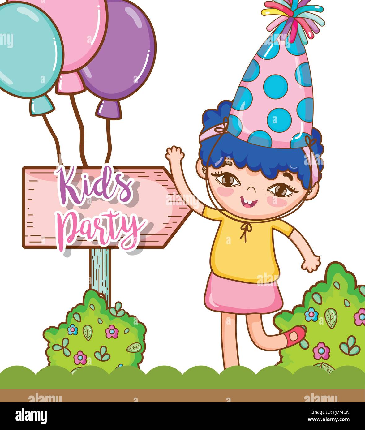 Kids party cartoons Stock Vector Image & Art - Alamy