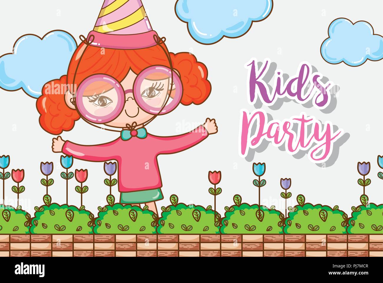 Kids party cartoons Stock Vector Image & Art - Alamy