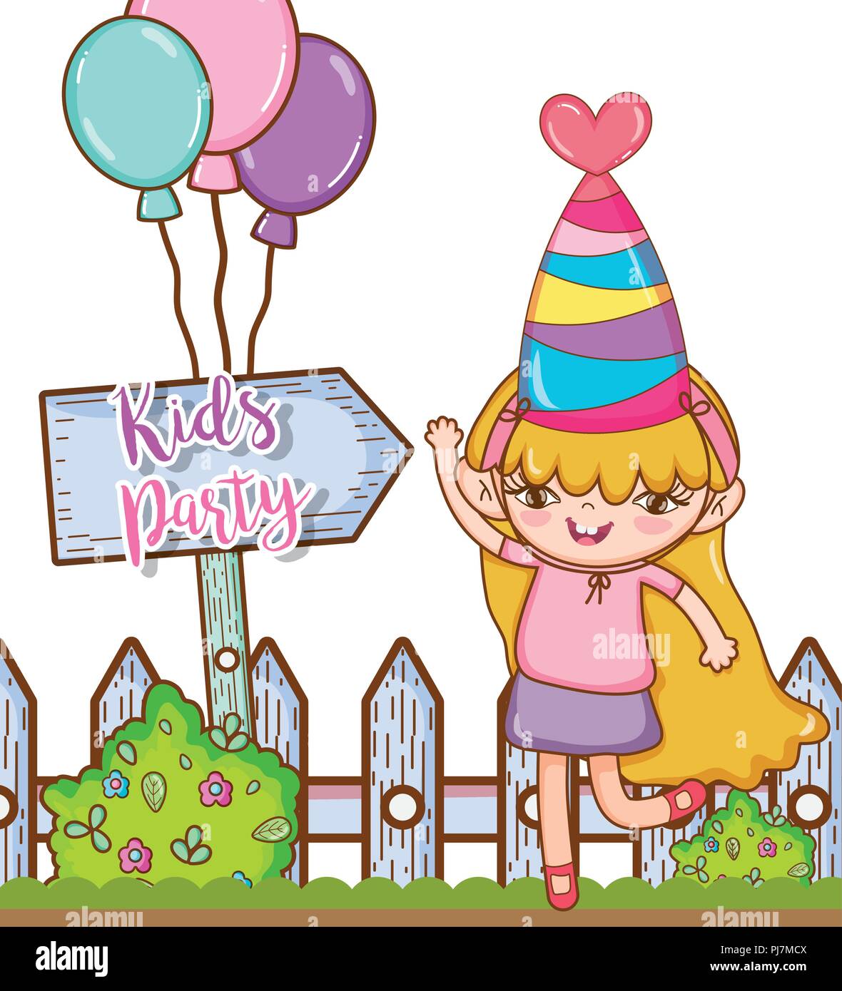 Kids party cartoons Stock Vector Image & Art - Alamy