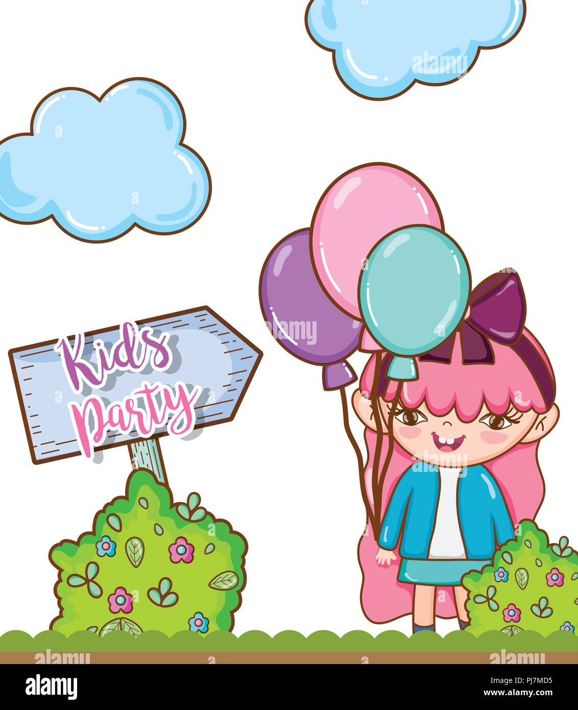 Kids party cartoons Stock Vector Image & Art - Alamy