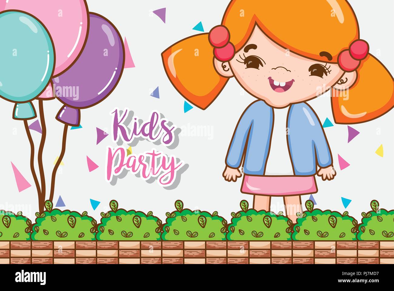 Kids party cartoons Stock Vector Image & Art - Alamy