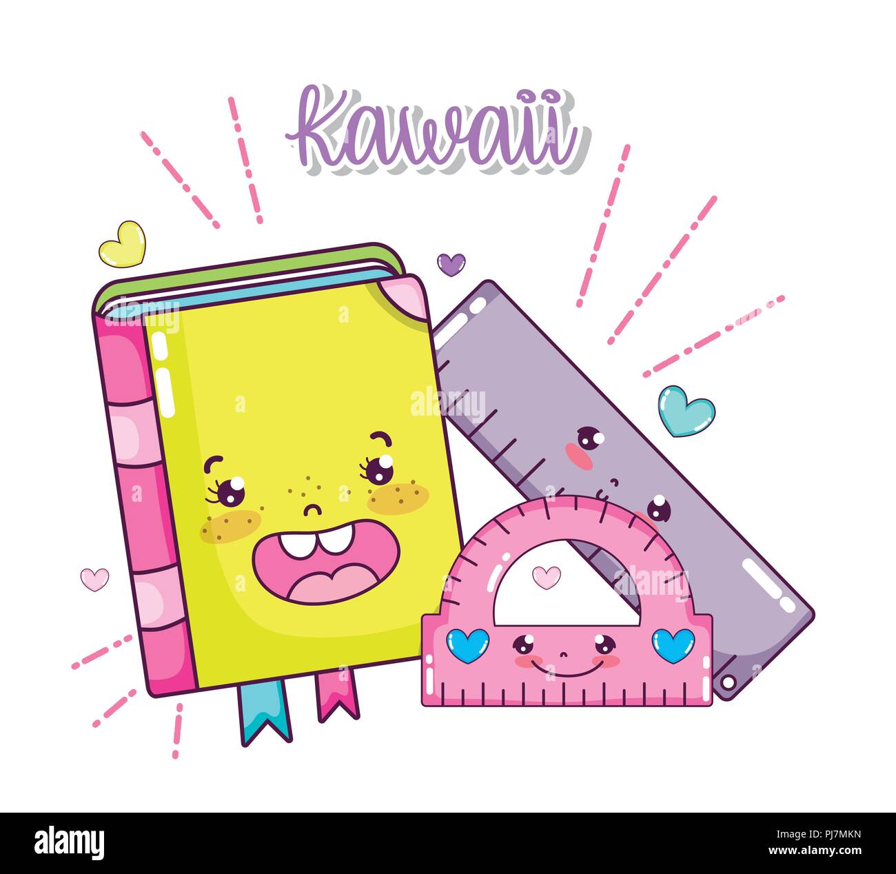 Kawaii pen school cute Stock Vector Images - Alamy