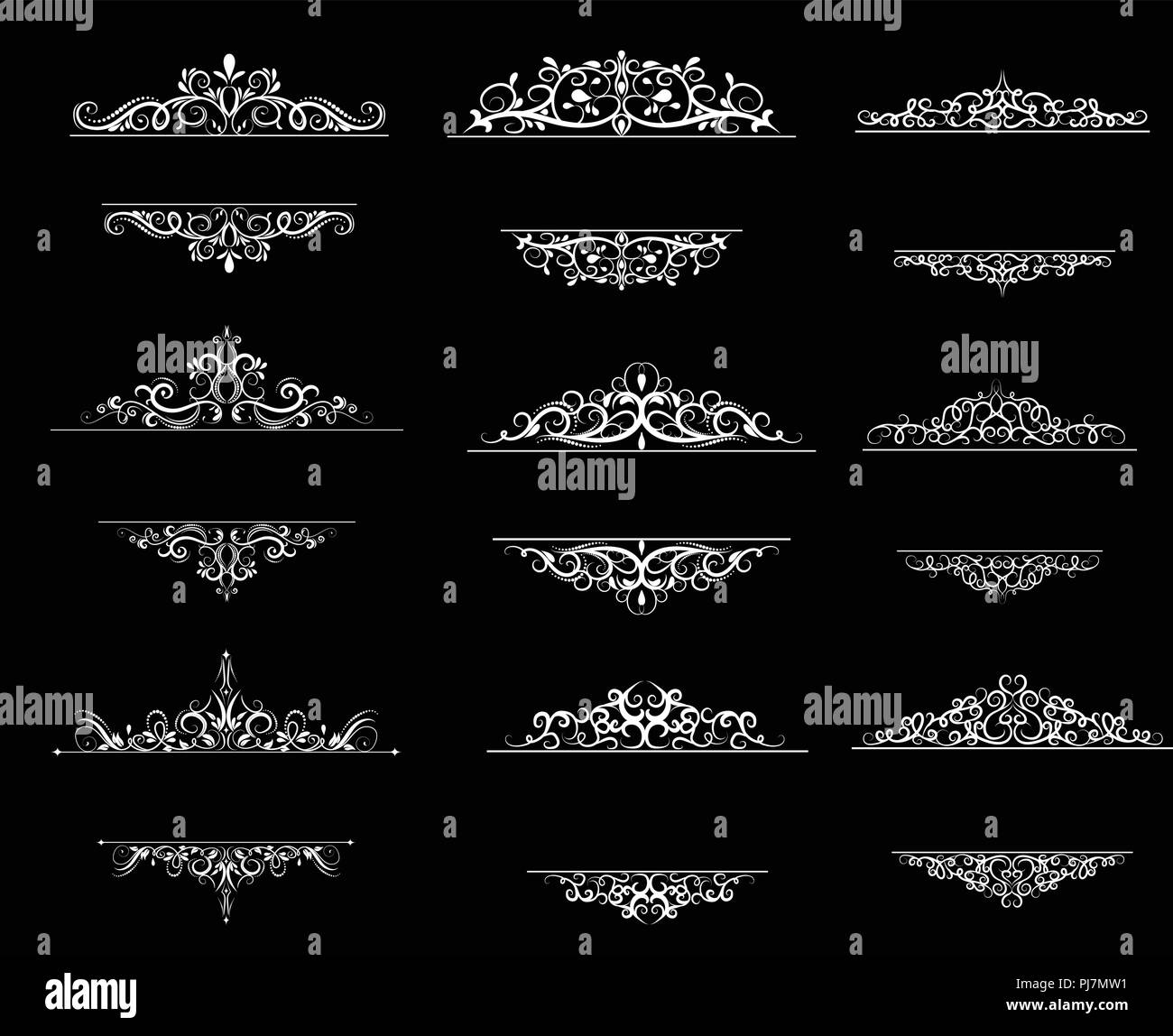 Vintage vector swirl frame set Stock Vector Image & Art - Alamy