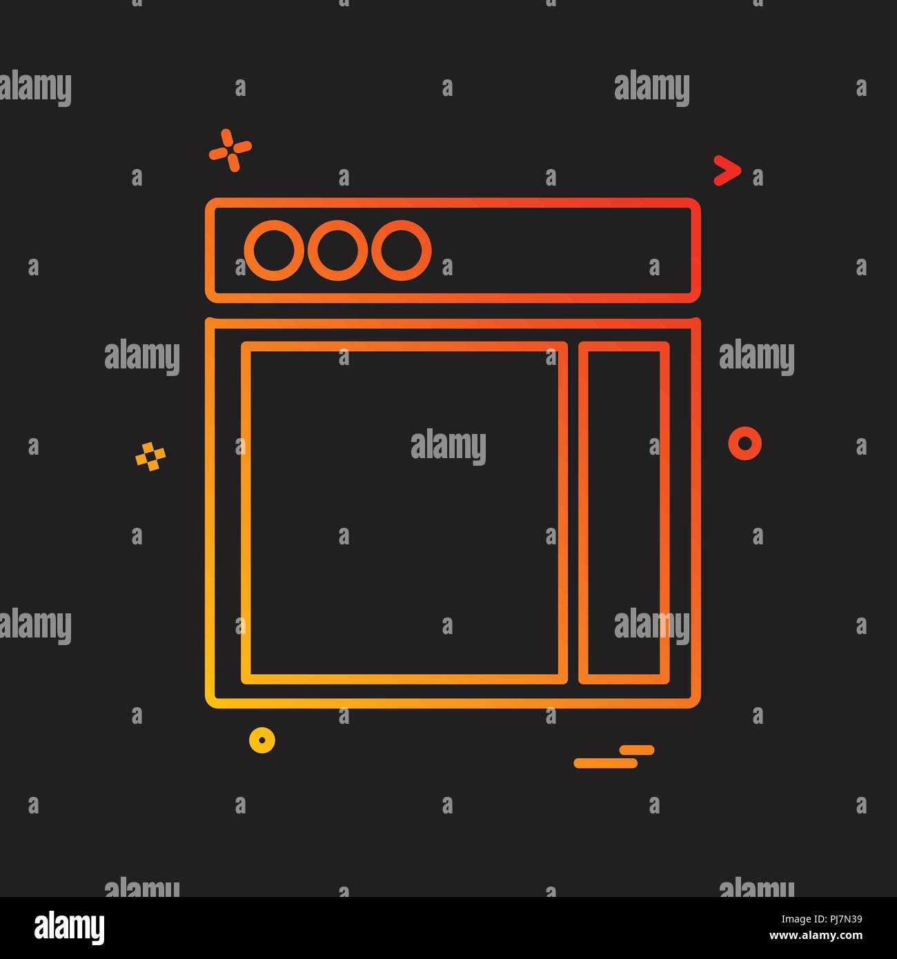 Web layouts icon design vector Stock Vector Image & Art - Alamy