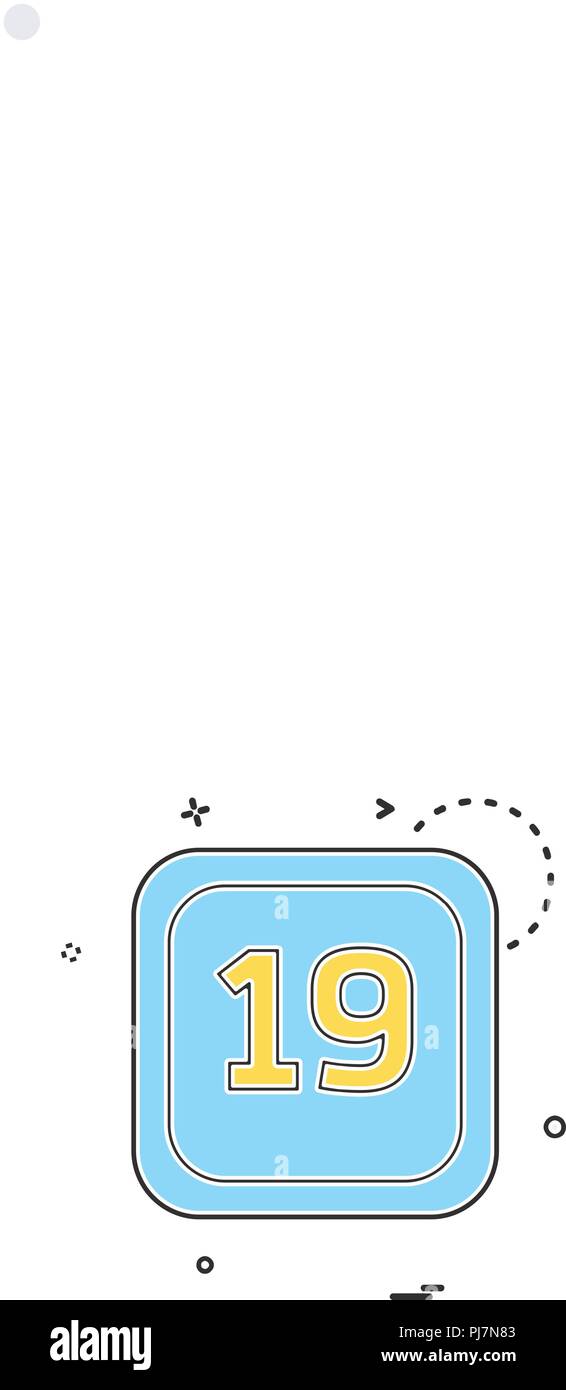 Number 19 set Stock Vector Images - Alamy