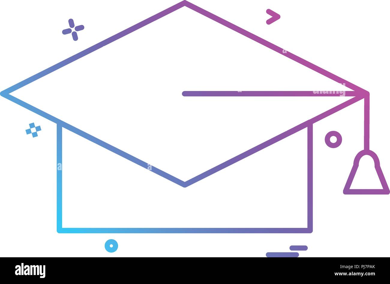 Convocation cap icon design vector Stock Vector Image & Art - Alamy