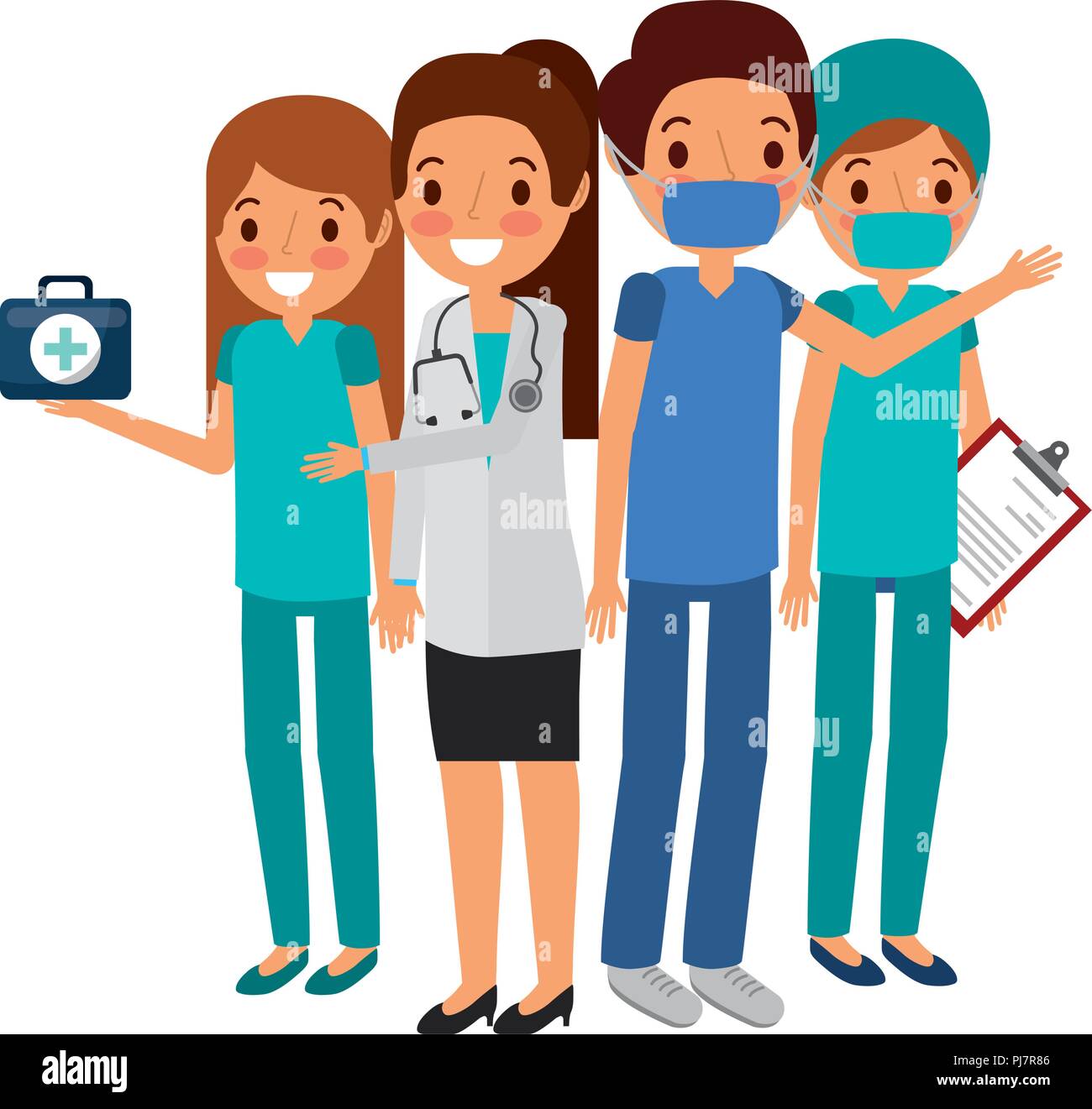 medical group people professional characters vector illustration Stock ...